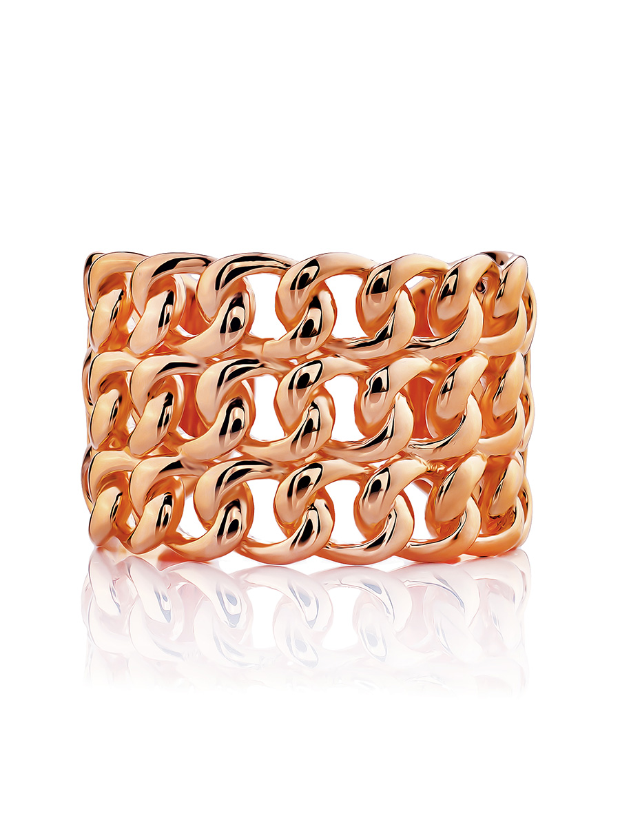 Trendy Rose Plated Silver Interwoven Ring The ICONIC
