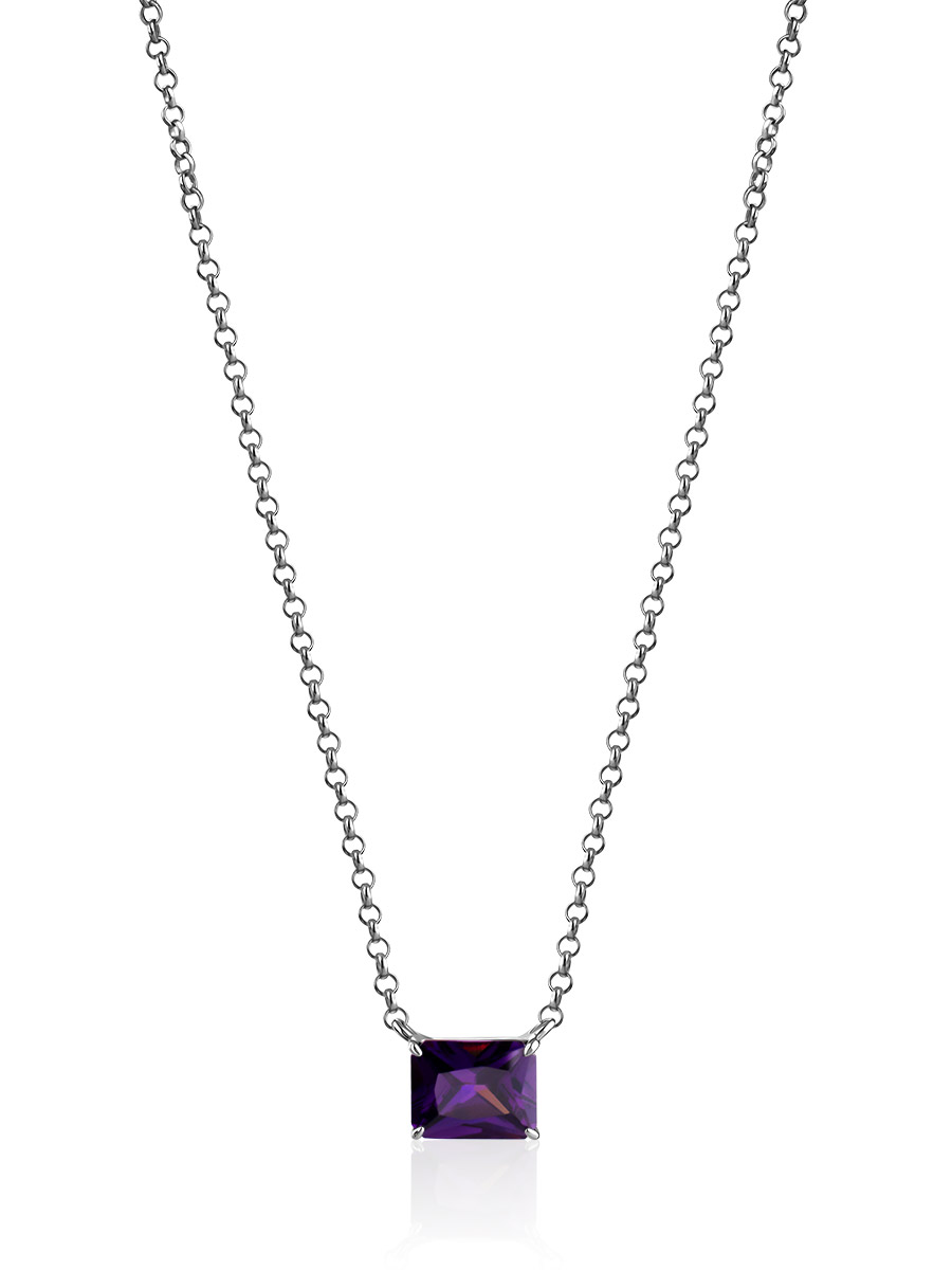 Dark purple crystal necklace store