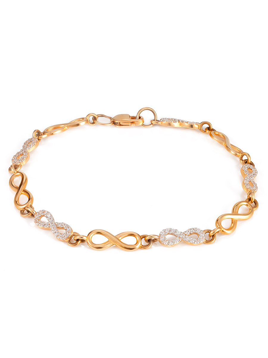 Classy Eternity Sign Bracelet With Crystals